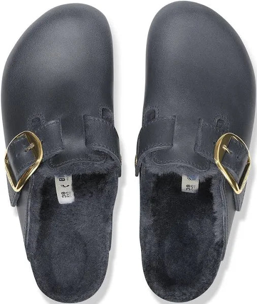 Birkenstock Boston Big Buckle Shearling Oiled Leather Birkenstock Boston Big Buckle Shearling Oiled Leather